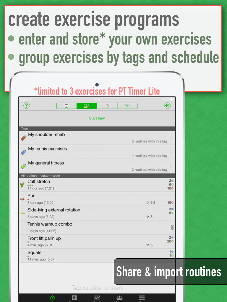 PT Timer Lite: Stretch & Exercise for iOS (iPhone/iPad) - Free Download ...