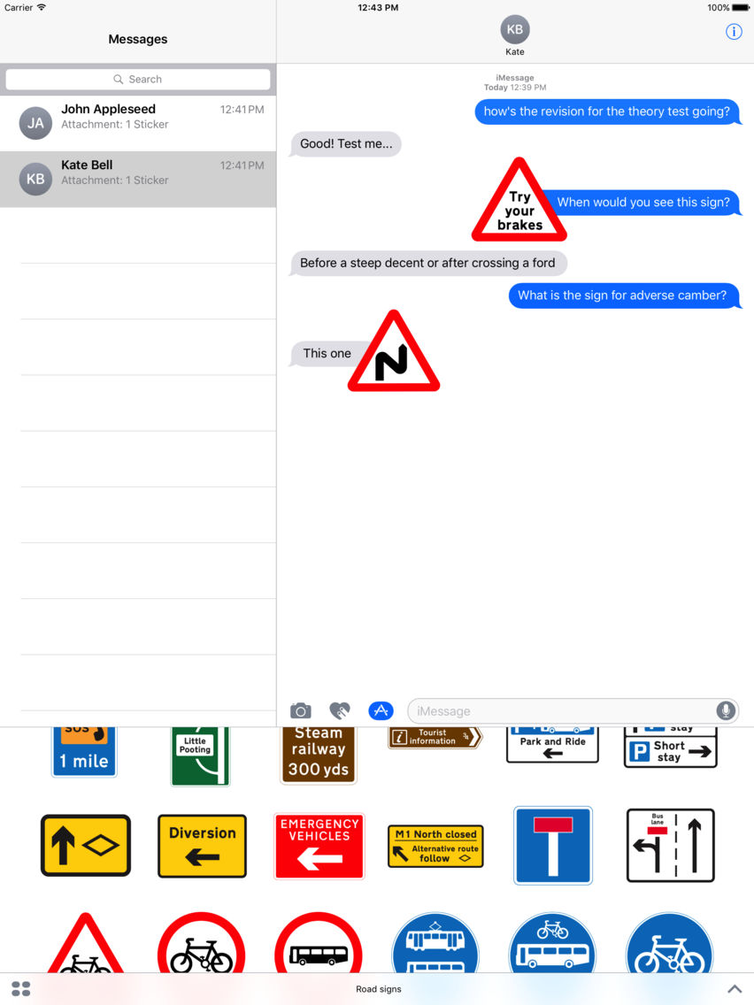 200 UK Highway & Traffic Signs Stickers for iOS (iPhone/iPad) Latest ...