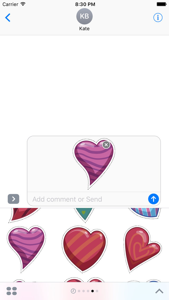 Abstract Heart Stickers for iMessage for iOS (iPhone/iPad) Latest ...