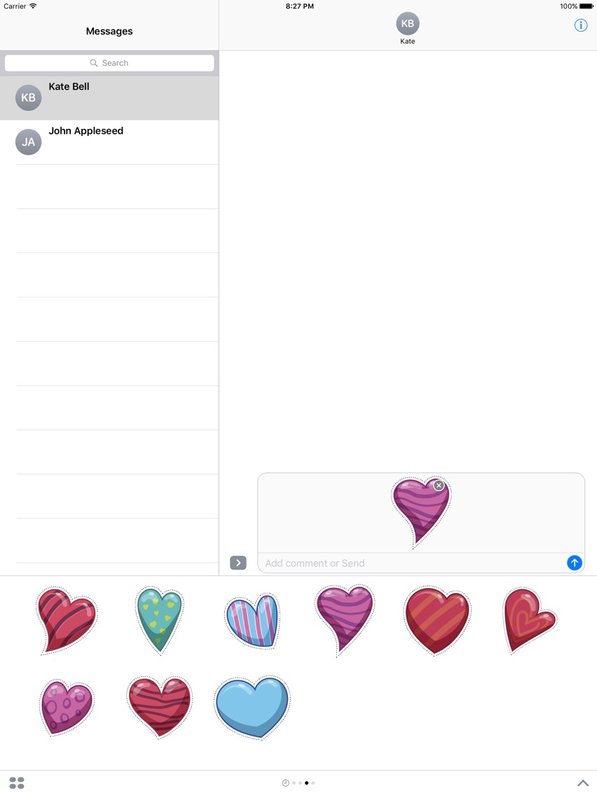 Abstract Heart Stickers for iMessage for iOS (iPhone/iPad) Latest ...