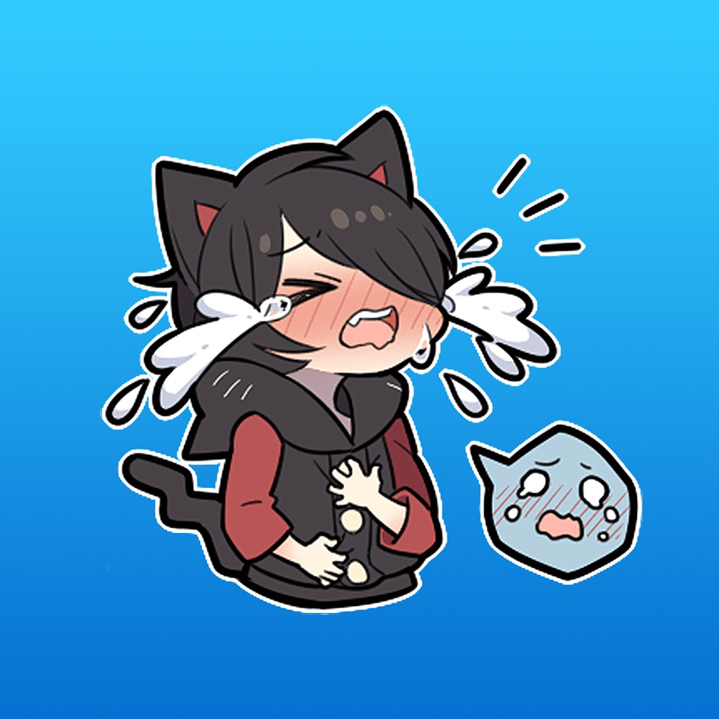 Aoji The Black Cutie Cat Girl Stickers 7 for iOS (iPhone/iPad) Latest ...
