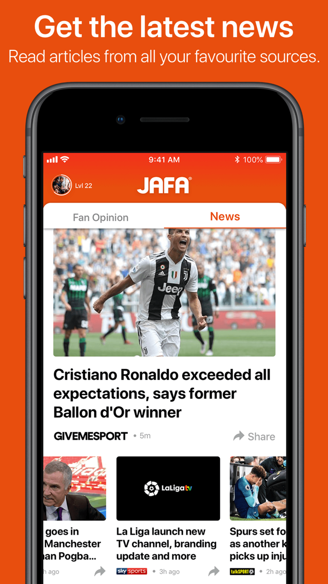 JAFA – Football Opinion & News for iOS (iPhone) - Free Download at AppPure