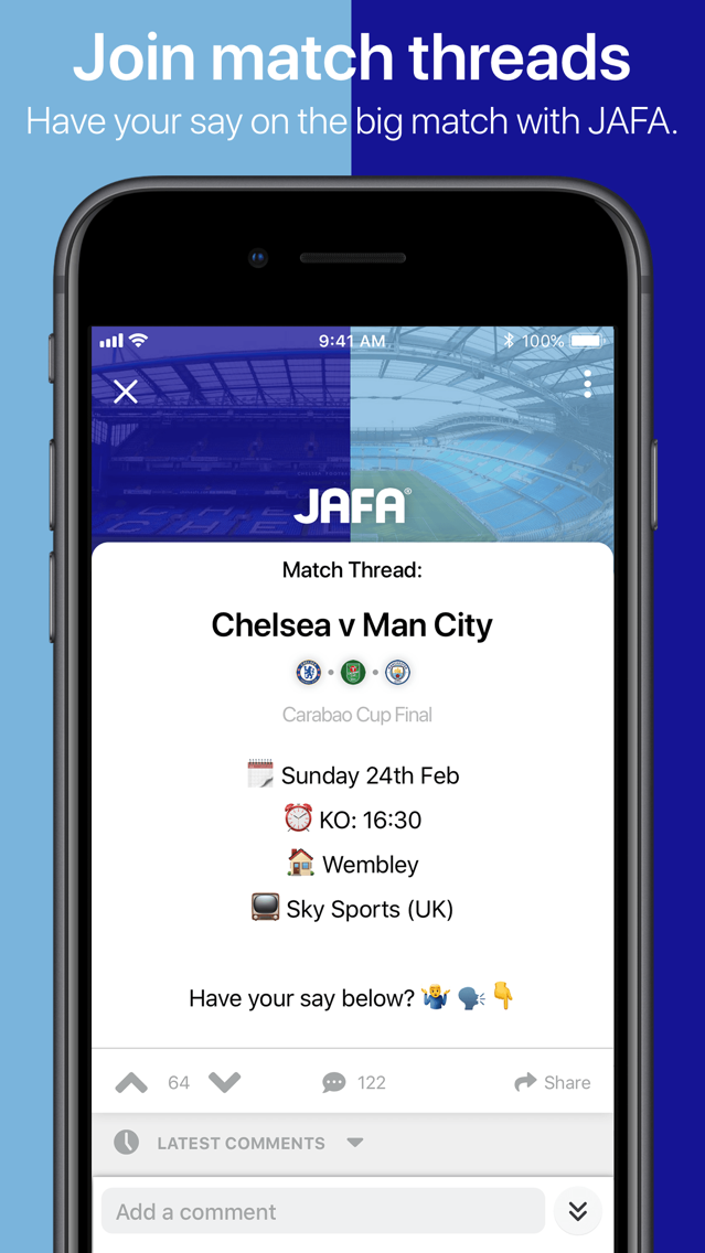 JAFA – Football Opinion & News for iOS (iPhone) - Free Download at AppPure