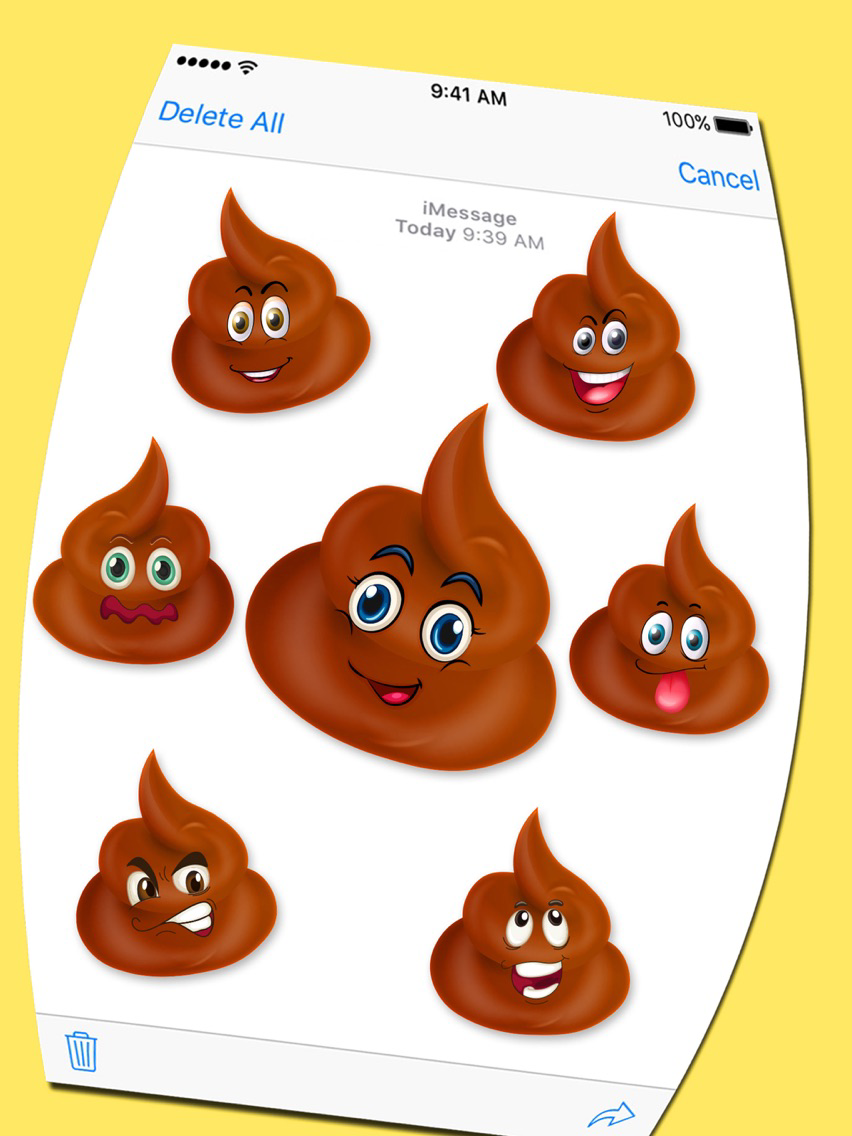 Cute Poop Expressions Emoticons Emojis Stickers for iOS (iPhone/iPad ...