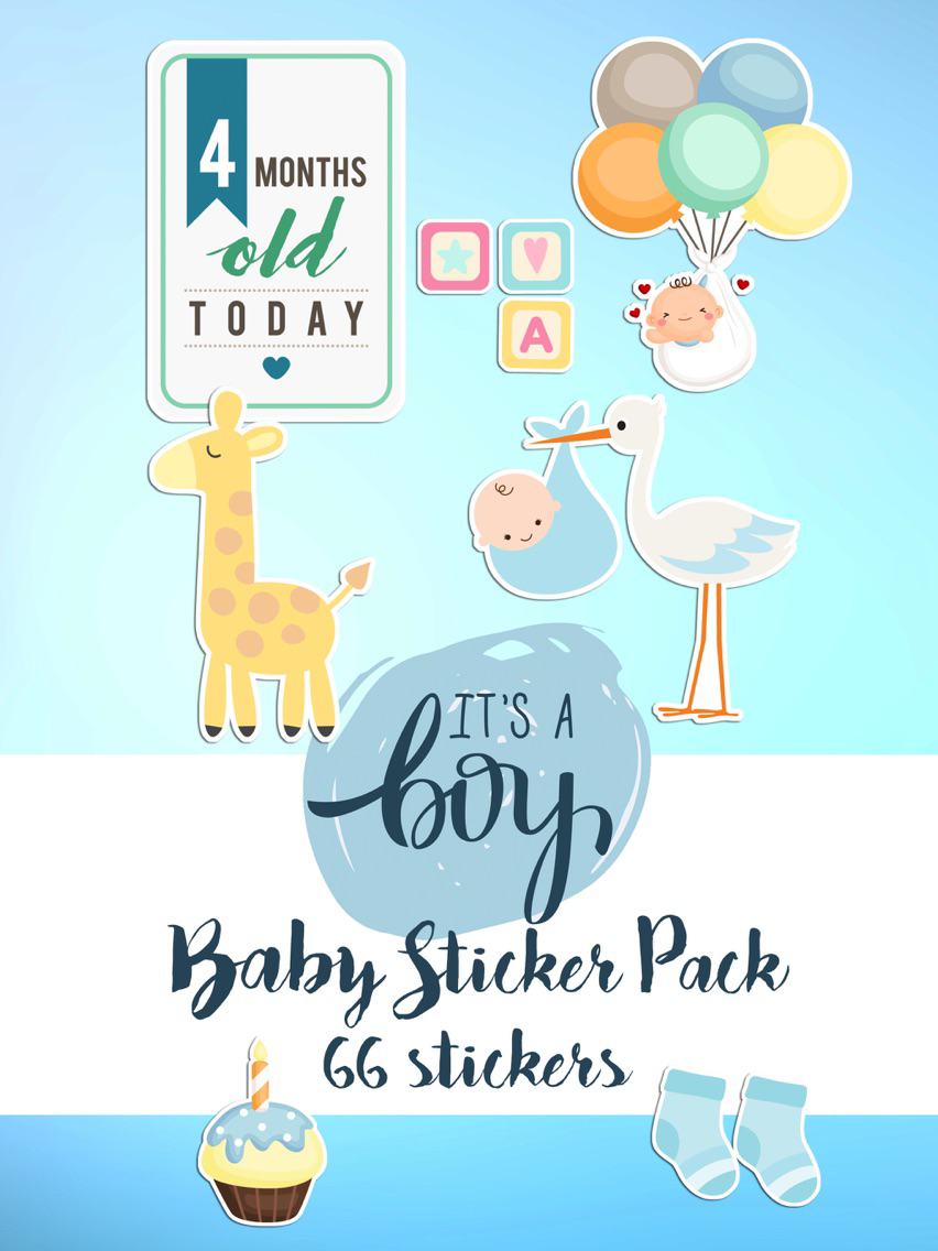 Its A Boy New Baby Sticker Pack for iOS (iPhone/iPad) Latest Version at ...