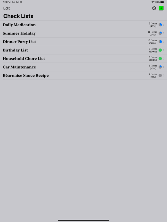 CheckList Manager for iOS (iPhone/iPad/iPod touch) - Free Download at ...
