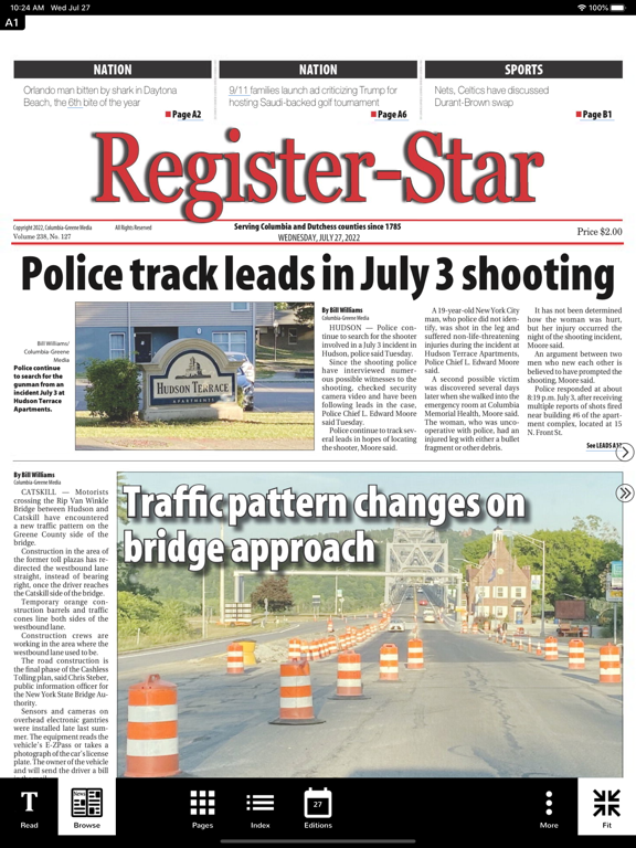 Hudson Register-Star eEdition for iOS (iPhone/iPad/iPod touch) - Free ...