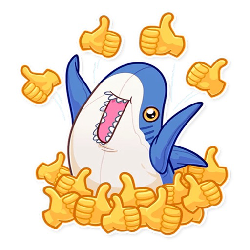 Cute Shark Emoji Funny Sticker for iOS (iPhone/iPad/iPod touch) Latest ...