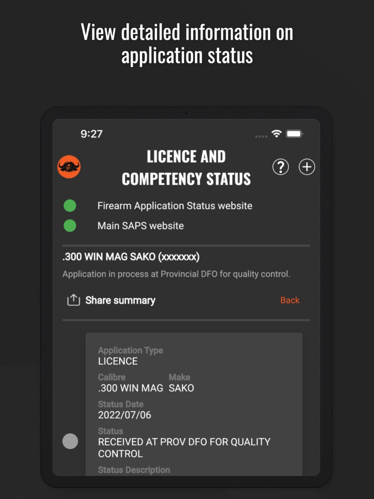 SAPS Licence Competency Status for iOS (iPhone/iPad) - Free Download at ...