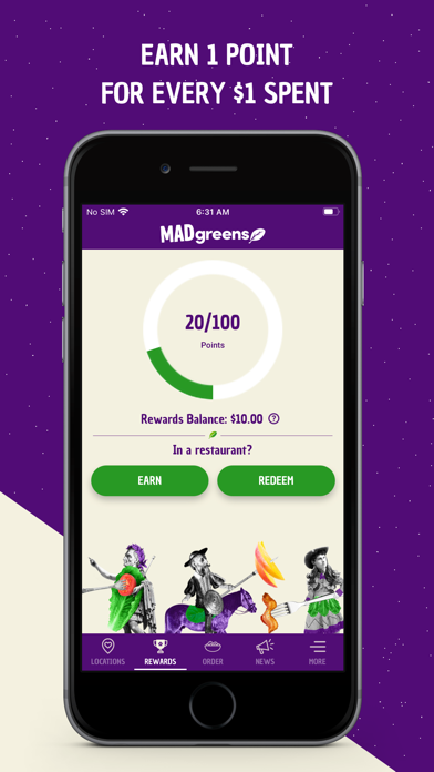 MAD Greens Rewards para iOS (iPhone/iPod touch) - Baixar Grátis no AppPure