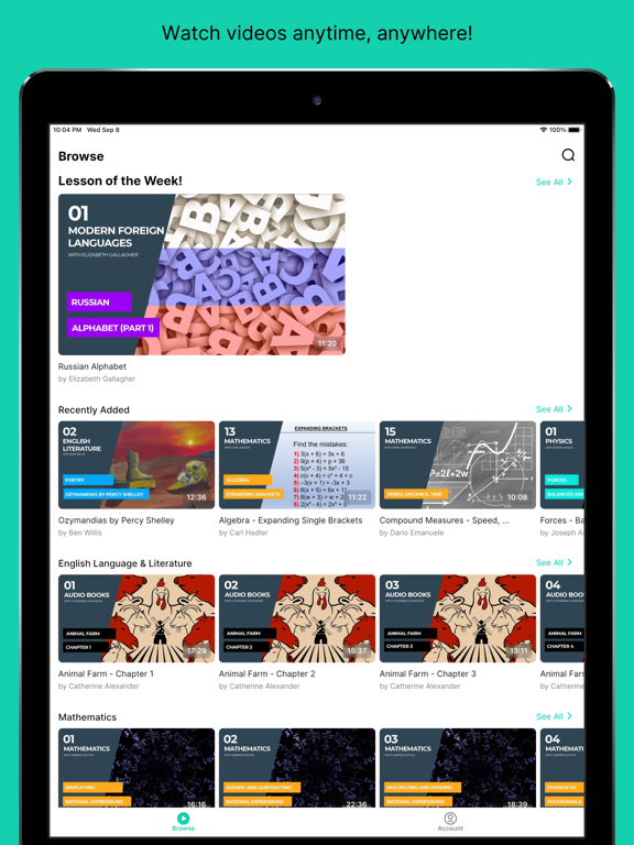 Lessonflix for iOS (iPhone/iPad/Apple TV/iPod touch) - Free Download at AppPure