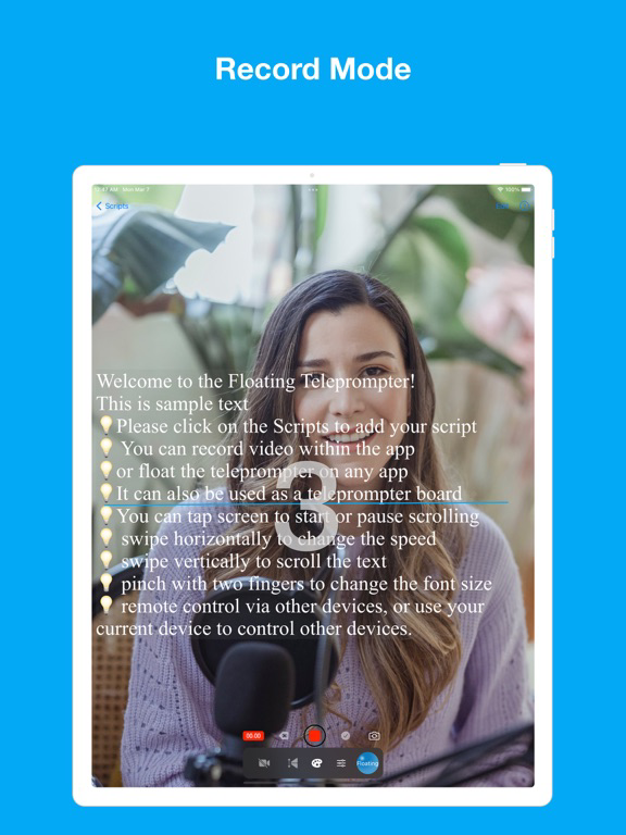 Teleprompter: Floating Notes for iOS (iPhone/iPad/Mac/Apple Watch/iPod ...