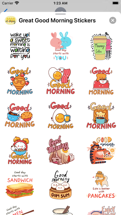 Great Good Morning Stickers for iOS (iPhone/iPad/iPod touch) Latest ...