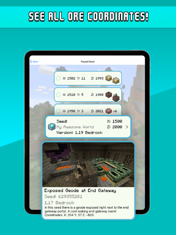 Find Diamonds! Minecraft Ores for iOS (iPhone/iPad/iPod touch) - Free ...