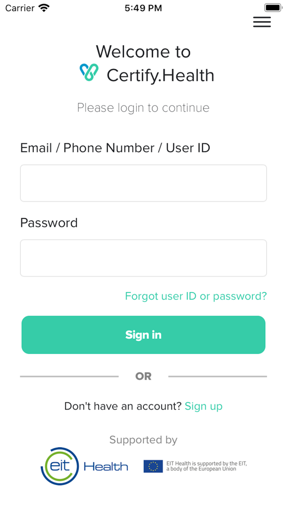 Certify Health for iOS (iPhone) - Free Download at AppPure