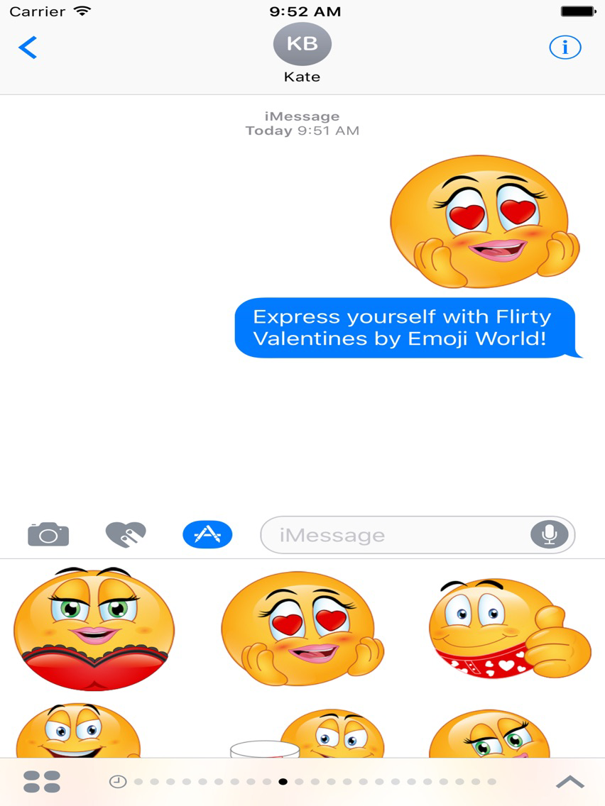 Flirty Emojis Valentines for iOS (iPhone/iPad) Latest Version at $2.99 ...