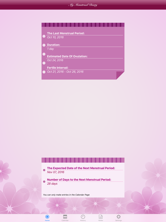 My Menstrual Diary for iOS (iPhone/iPad/iPod touch) - Free Download at ...