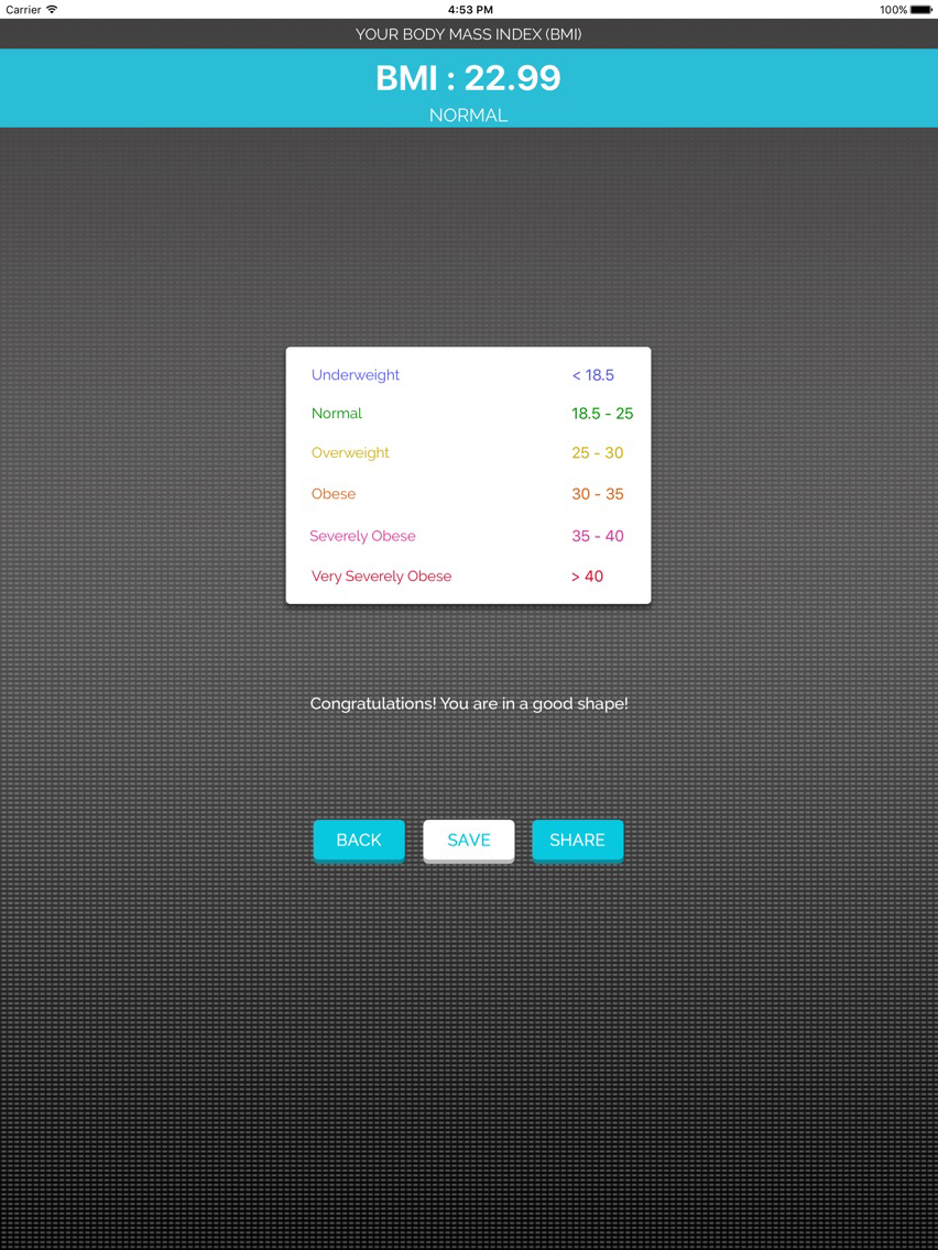 Check your BMI pour iOS (iPhone/iPad) Dernière Version à $0.99 sur AppPure