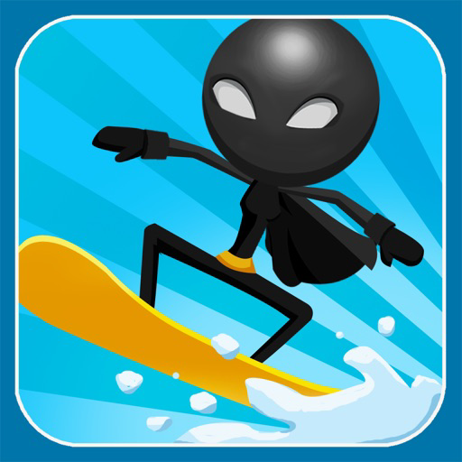 A Superhero Stickman Run - Amazing Mountain Snowboard Racer for iOS ...