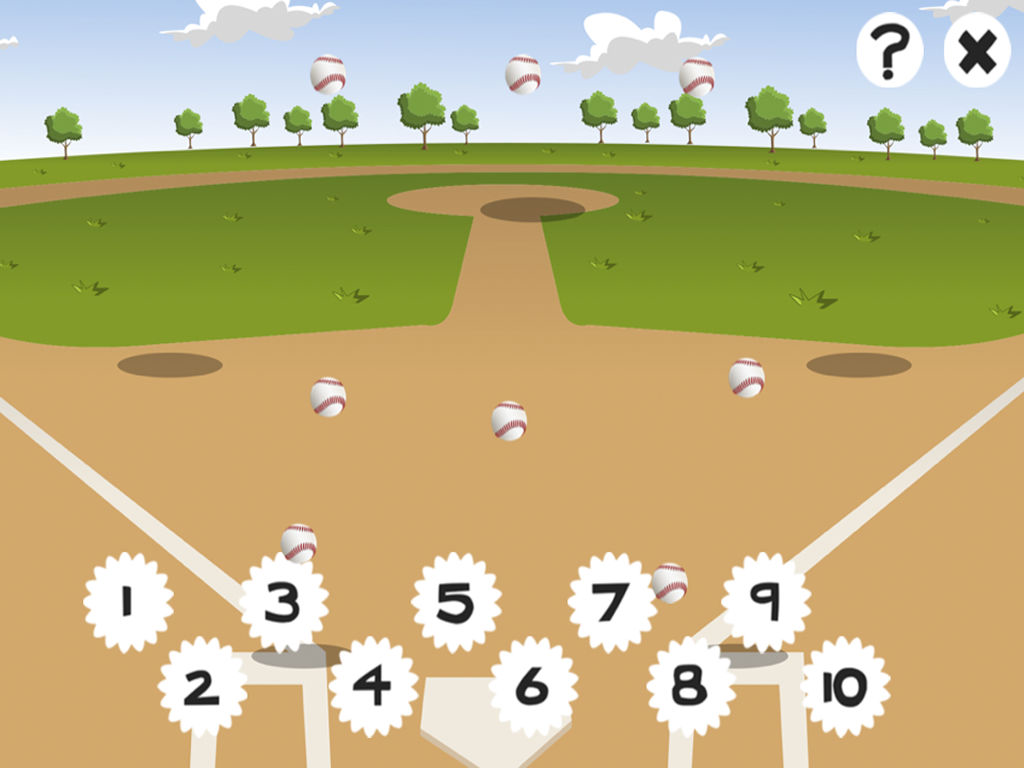 123 Count-ing Kids Game & Learn-ing Number-s with Baseball Stars for ...