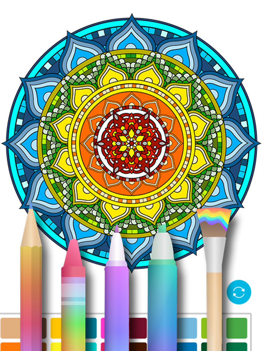 Free Mandala Art Coloring Pages For Free for iOS (iPhone/iPad) - Free ...