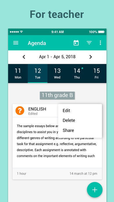 eSchool Agenda for iOS (iPhone/iPad/iPod touch) - Free Download at AppPure