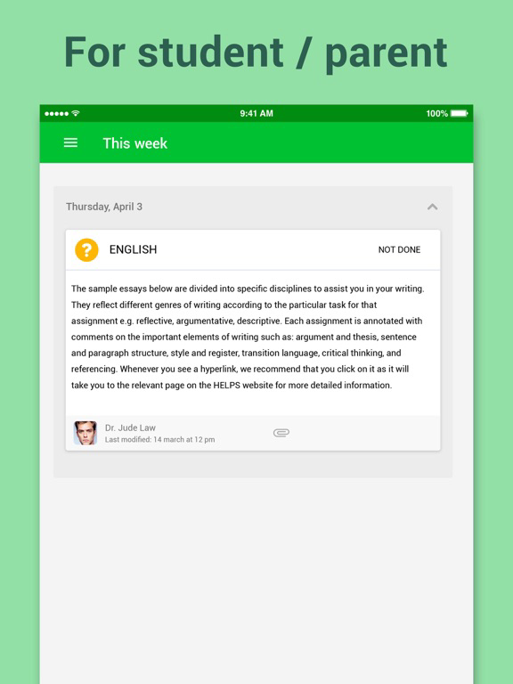 eSchool Agenda for iOS (iPhone/iPad/iPod touch) - Free Download at AppPure