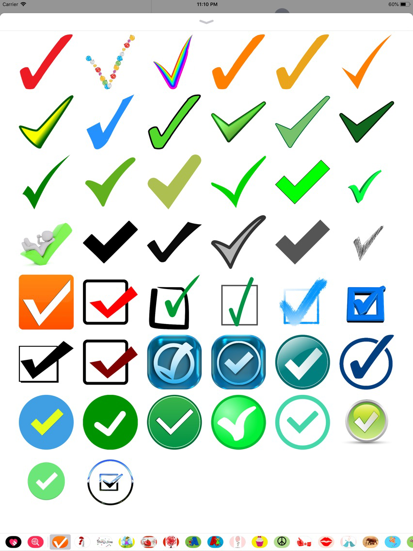 Check Mark Sticker Pack for iOS (iPhone/iPad) Latest Version at $0.99 ...