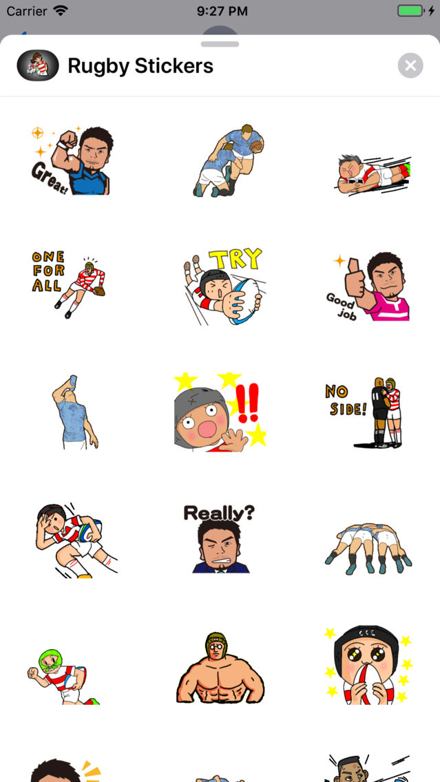Rugby Stickers for iOS (iPhone/iPad) Latest Version at $0.99 on AppPure