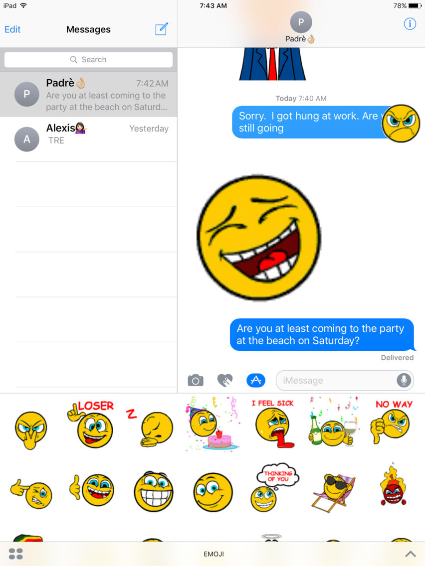 Animated Emoji Emoticons Fun Stickers for iMessage for iOS (iPhone/iPad ...