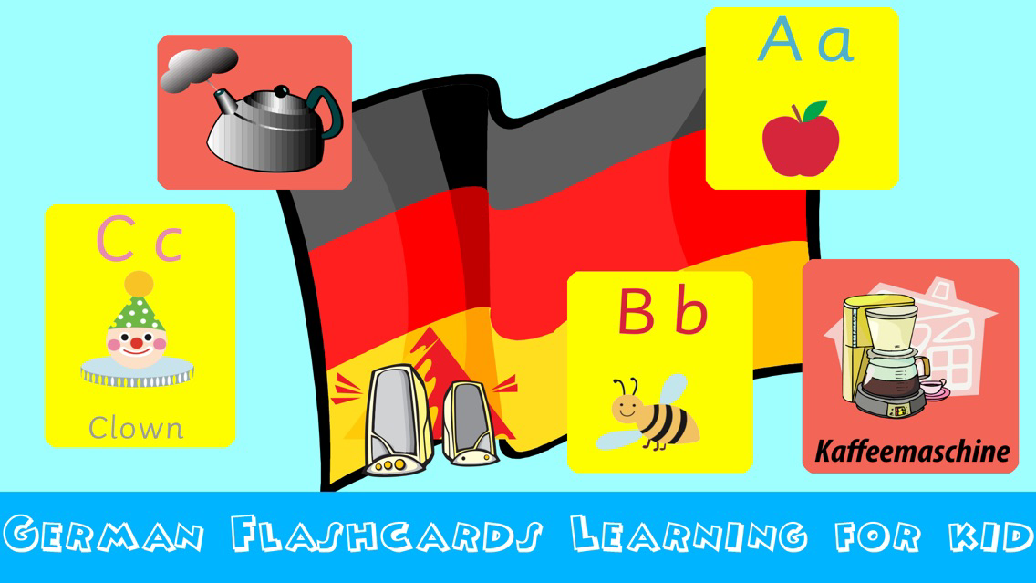 german flashcards -phonics reading educational games for kids for iOS ...