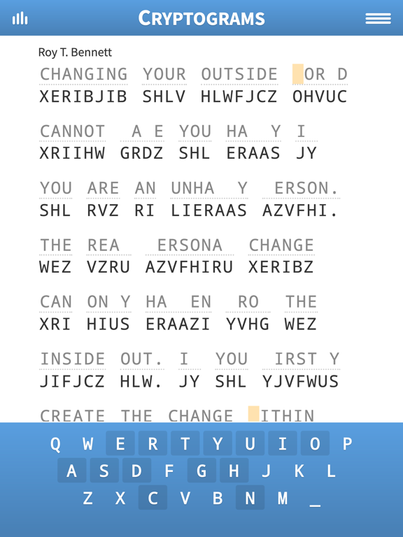 Cryptogram · Cryptoquote Game for iOS (iPhone/iPad/iPod touch) - Free ...