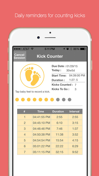 Baby Kick Counter & Monitor - Fetal movement and pregnancy tracker. for ...