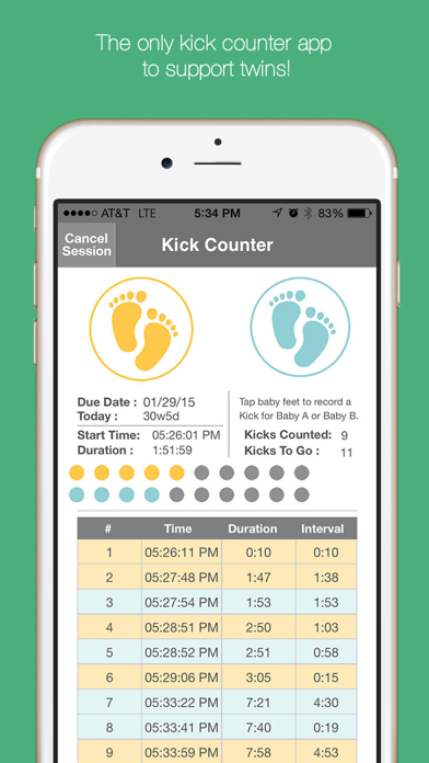 Baby Kick Counter & Monitor - Fetal movement and pregnancy tracker. for ...