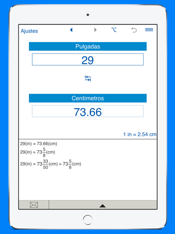 أحدث إصدار Pulgadas / cm convertidor لنظام iOS (iPhone/iPad/iPod touch ...