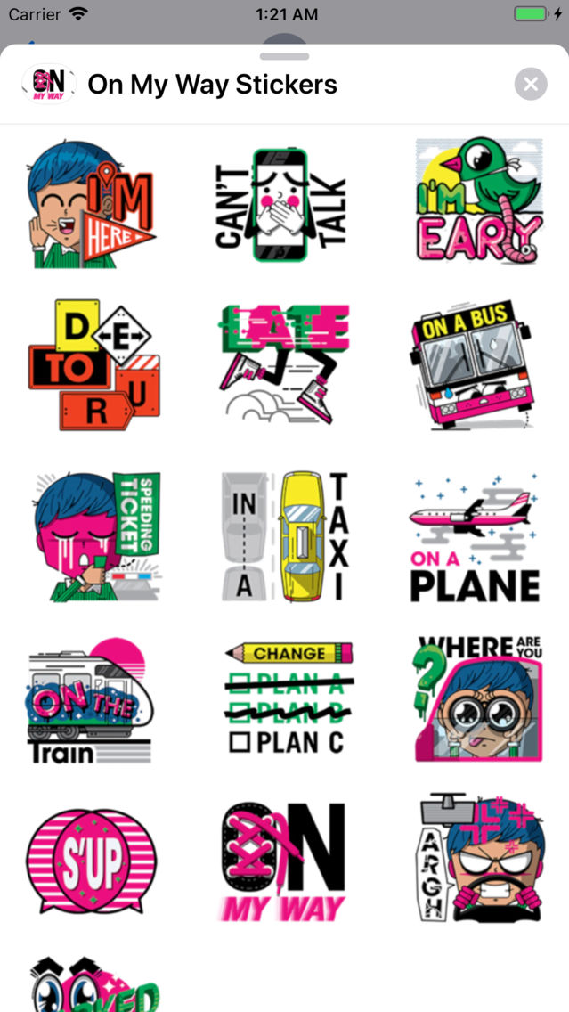 On My Way Stickers for iOS (iPhone/iPad) Latest Version at $0.99 on AppPure