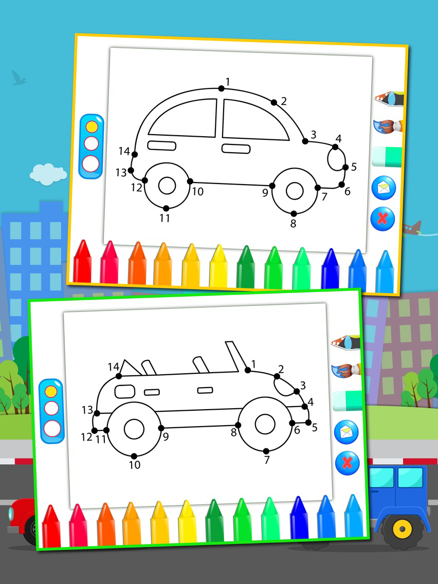 Cars Connect the Dots and Coloring Book - Toddler's Favorite Dot to Dot ...