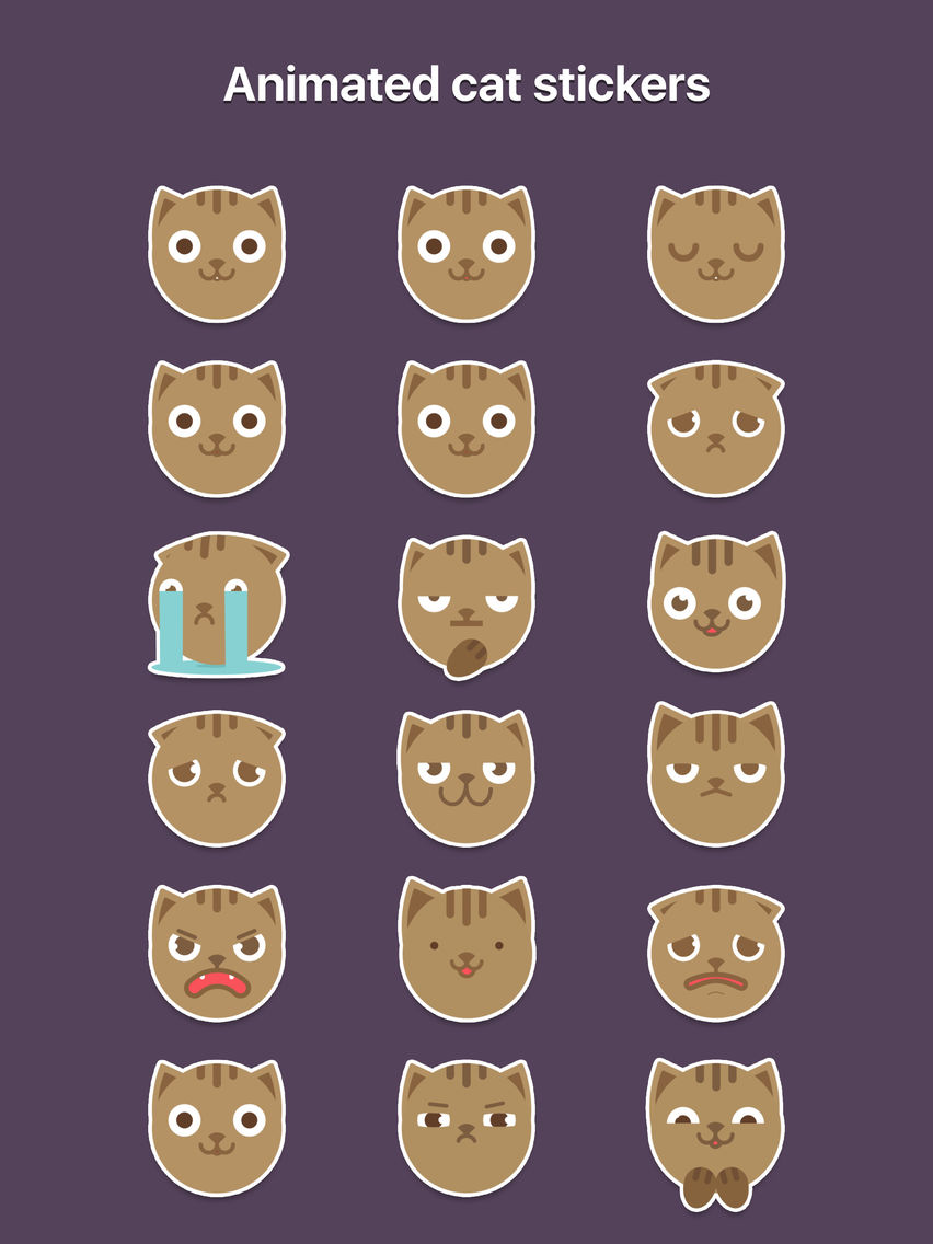 MoJi Cat - Animated Sticker Pack (Cool Kitty) for iOS (iPhone/iPad ...