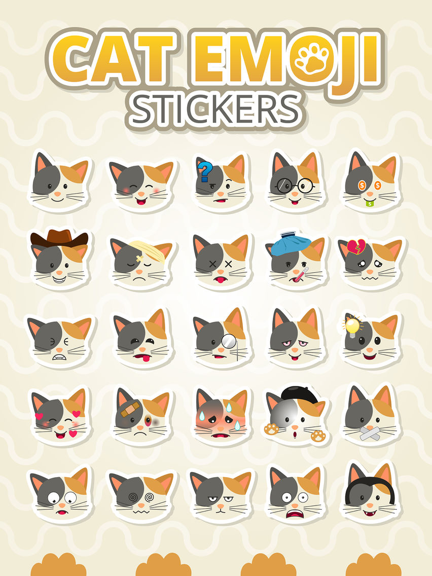 Cute Cat Emoji Stickers for iOS (iPhone/iPad) Latest Version at $0.99 ...