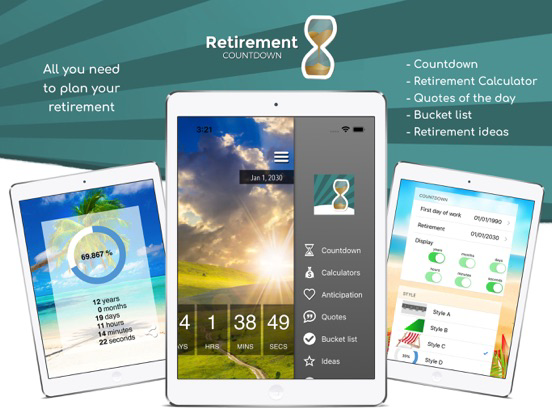 Retirement Countdown App for iOS (iPhone/iPad) - Free Download at AppPure