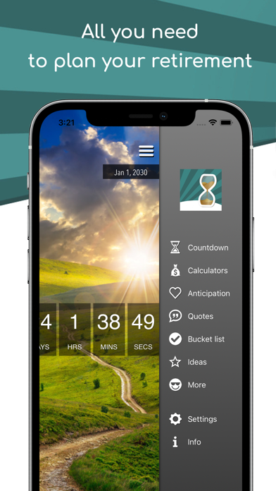 Retirement Countdown App for iOS (iPhone/iPad) - Free Download at AppPure