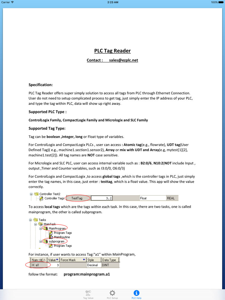 PLC Tag Read for iOS (iPhone/iPad) - Free Download at AppPure