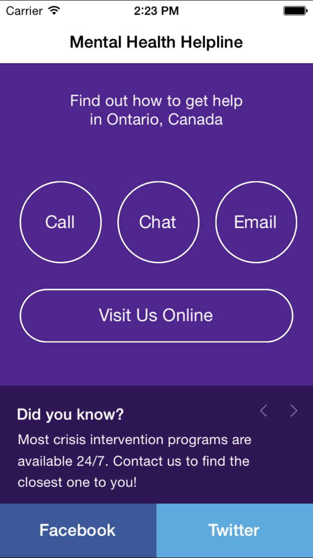 Mental Health Helpline for iOS (iPhone) - Free Download at AppPure