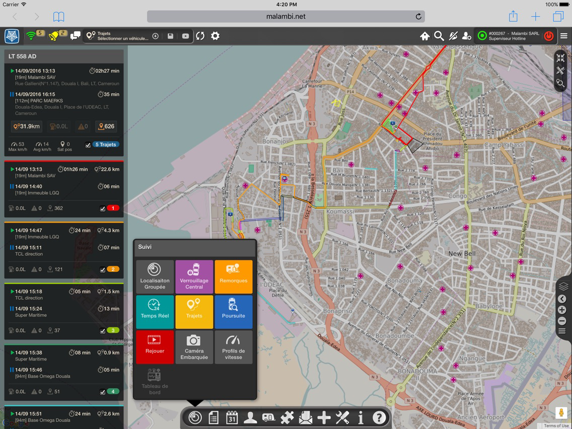 Malambi GPS Fleet Manager pour iOS (iPhone/iPad) - Téléchargement ...
