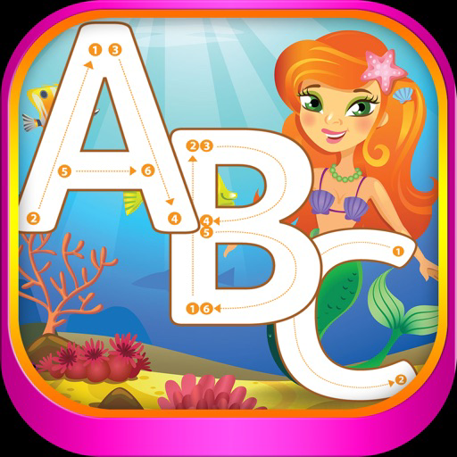 ABC Alphabet Tracing Mermaid Coloring for kids for iOS (iPhone/iPad ...