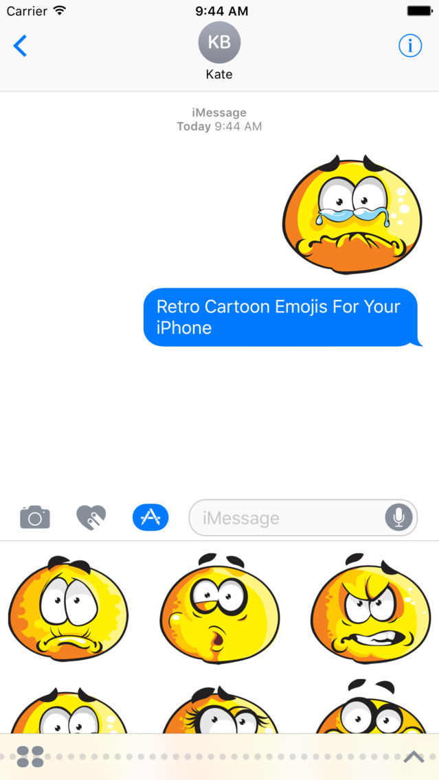 Cartoon Emojis Retro for iOS (iPhone/iPad) Latest Version at $0.99 on ...