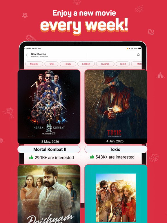 BookMyShow | Movies & Events for iOS (iPad) - Free Download at AppPure