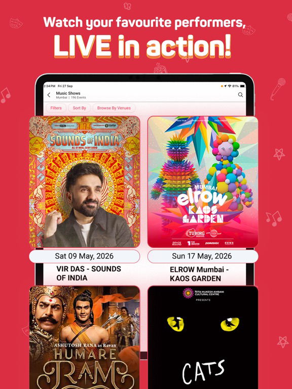 BookMyShow | Movies & Events for iOS (iPad) - Free Download at AppPure