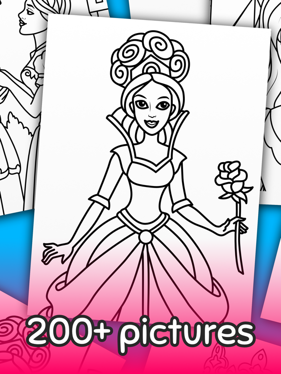 Princess coloring book 4 girls for iOS (iPhone/iPad/iPod touch) - Free ...