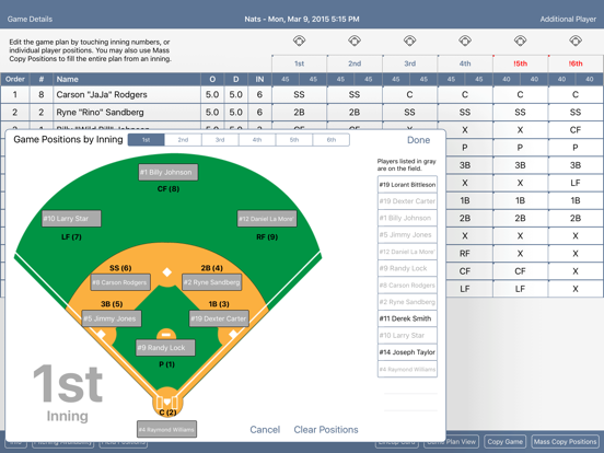Baseball/Softball Game Planner for iOS (iPad) Latest Version at $8.99 ...
